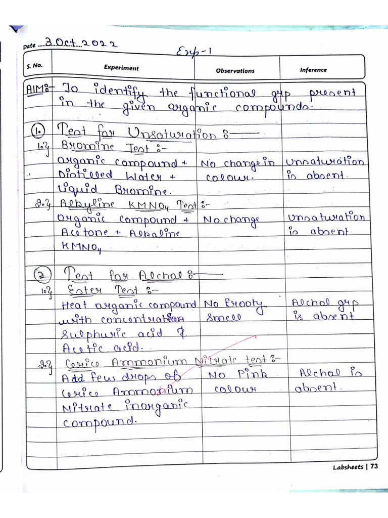 Chem. 12 Salt Analysis - 1 | PDF
