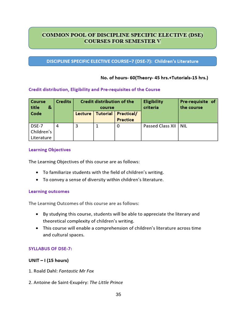English DSE | PDF | Children's Literature