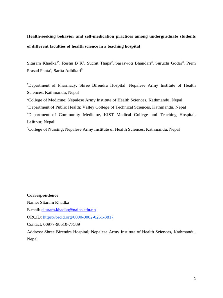Submitted_Manuscript | PDF | Health Professional | Health Sciences