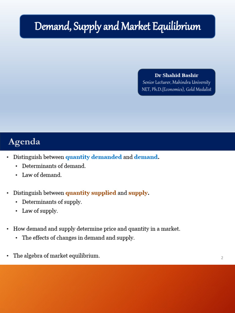 Demand, Supply and Market Equilibrium | PDF | Supply (Economics) | Demand
