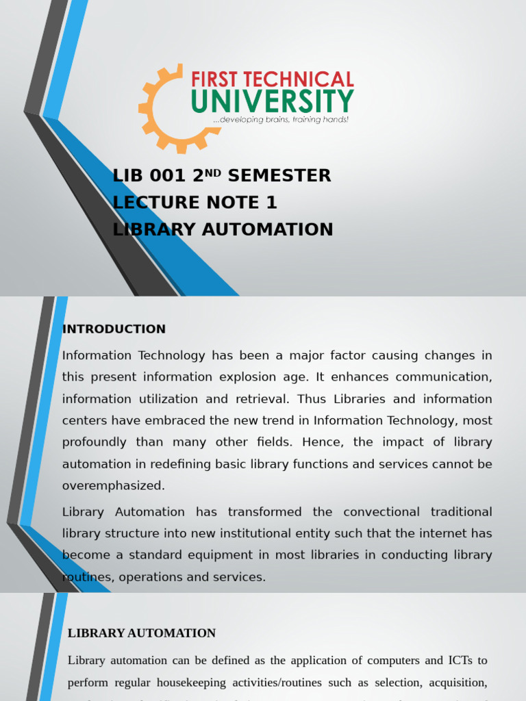 Power Point - Library Automation | PDF | Libraries | Computer Network