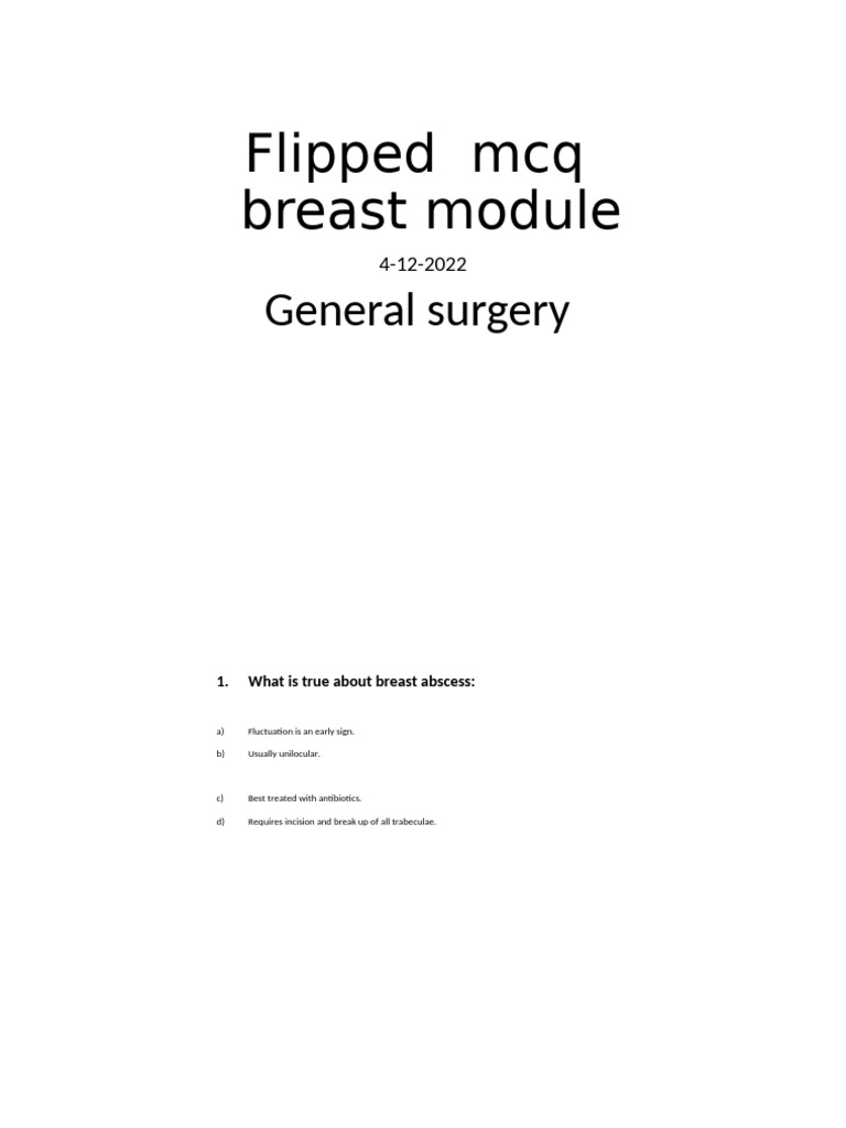 Flipped Breast Module | PDF