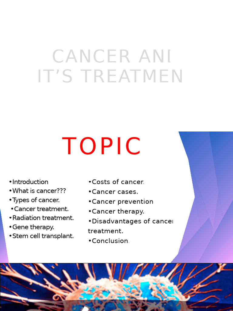 Canva ENGLISH PRESENTATION (CANCER) | PDF | Cancer | Immunotherapy