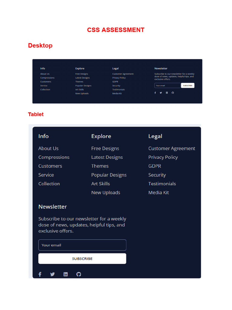 CSS ASSESSMENT RESPONSIVE | PDF