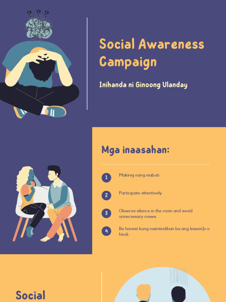 Blue Yellow Purple Bright Illustrative English Social Awareness ...