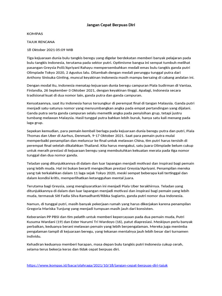 Kompas Tajuk Rencana | PDF