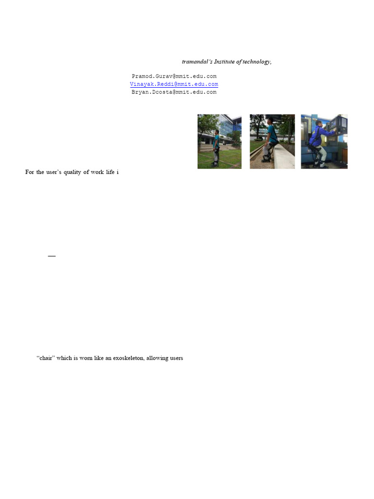 (GRP 12) Published Rs Paper DESIGN CHAIRLESS CHAIR | PDF | Chair ...