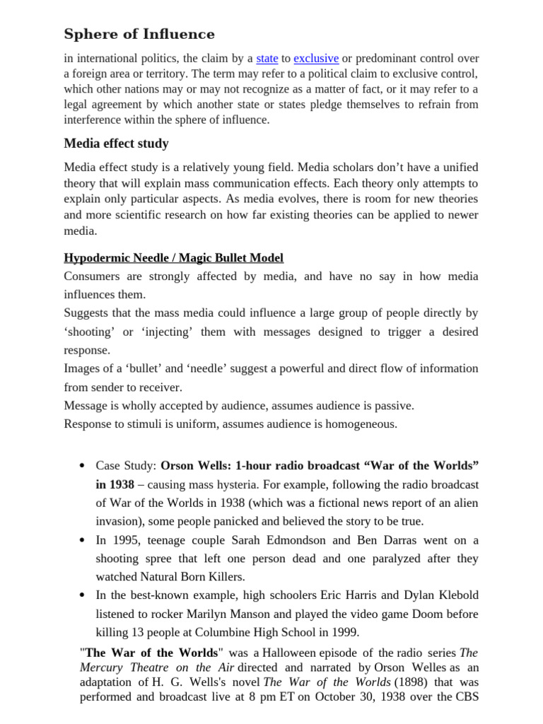 Understanding Media Influence Models | PDF | Communication | Human ...