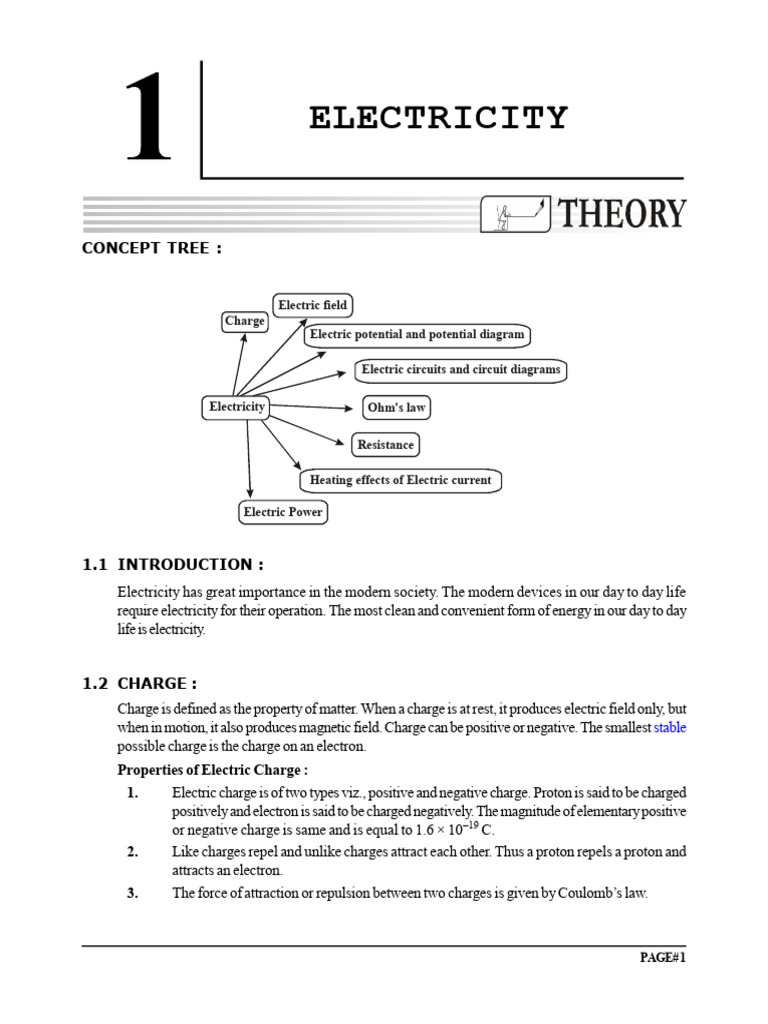 PHY 1 Electricity 10th | PDF | Electric Charge | Electrical Resistivity And Conductivity