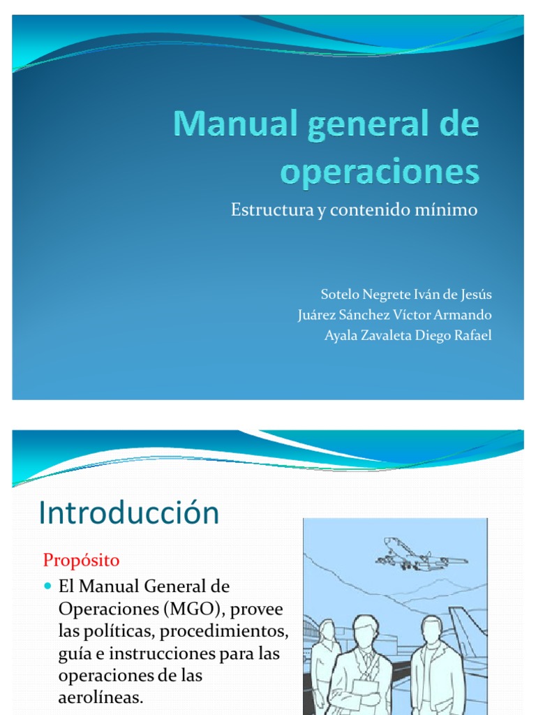 Manual de Operaciones Generales | PDF