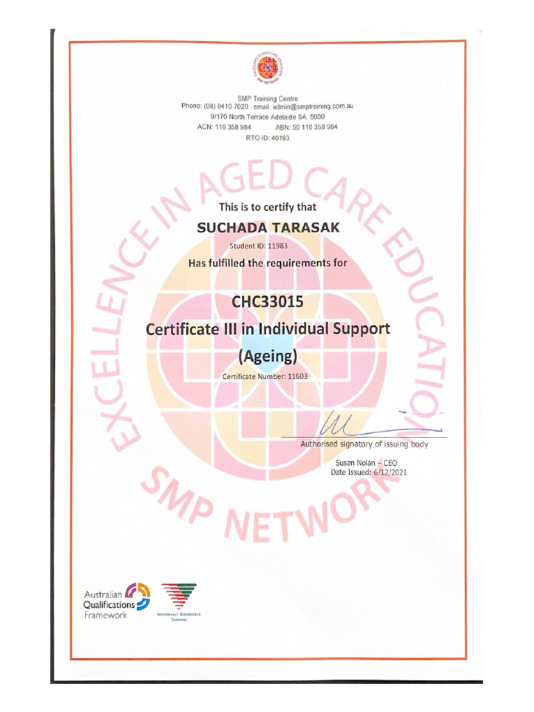 CHC33015 Certificate LLL | PDF
