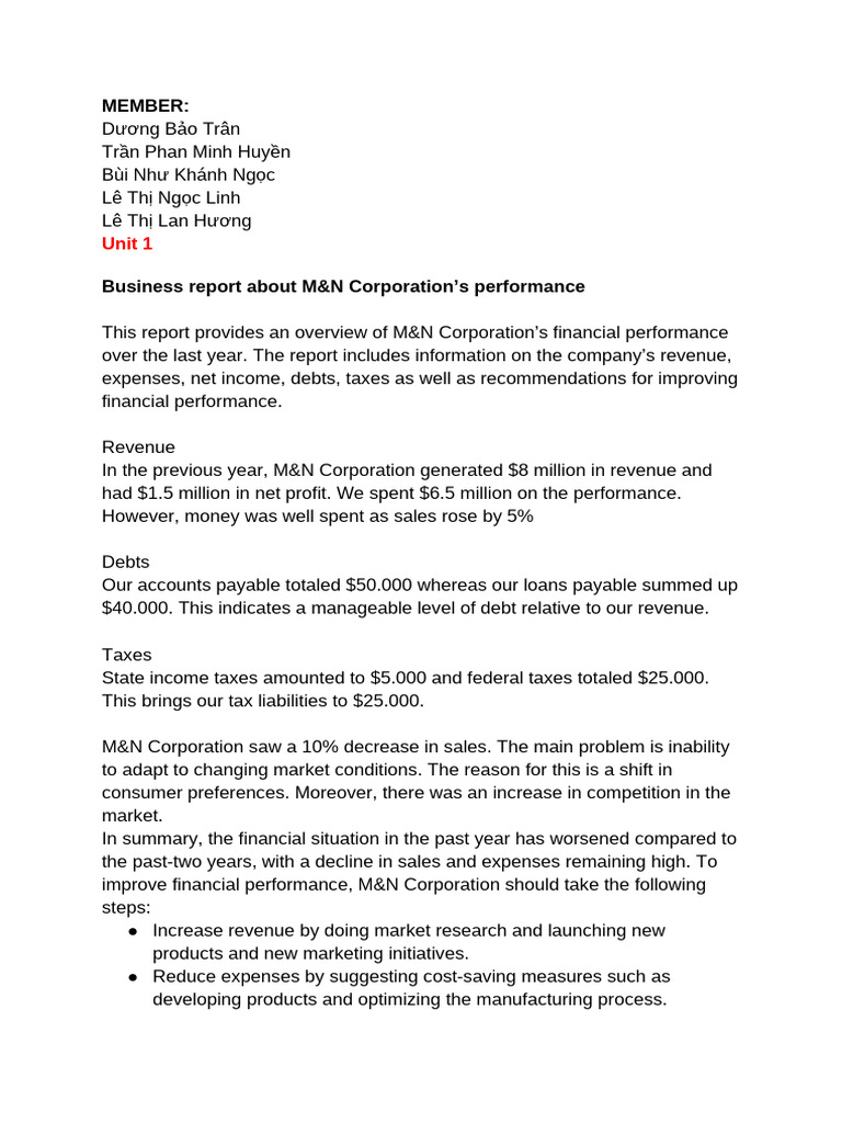 TACN2 - COB - Writing Porfolio - Group 5 | PDF | Revenue | Taxes
