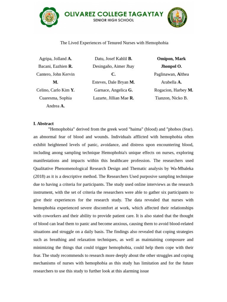 G1 Revised Final Manuscript Crystal Pr. | PDF | Phobia | Id