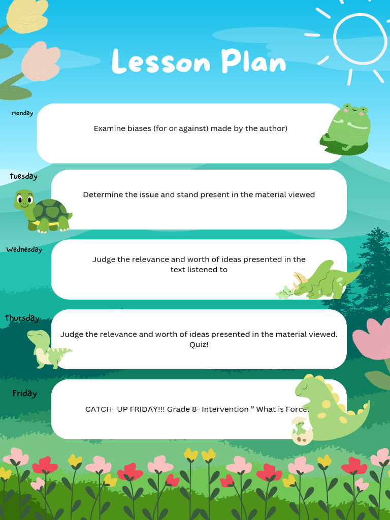Colorful Illustrative Animal Lesson Plan | PDF | Bias | Human Communication