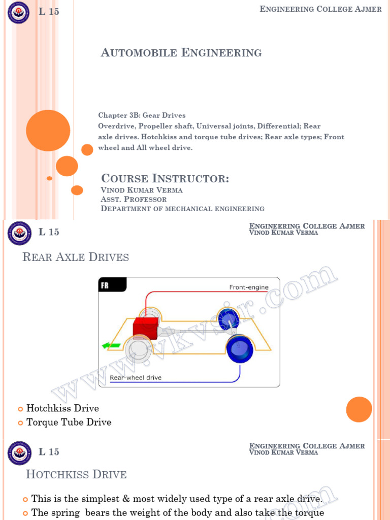 Automobile Engineering System of wheels | PDF | Four Wheel Drive | Axle