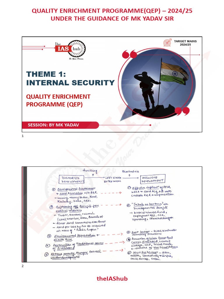 Internal Security - QEP 2024 - Student Handout PDF | PDF | Transnational Organized Crime ...