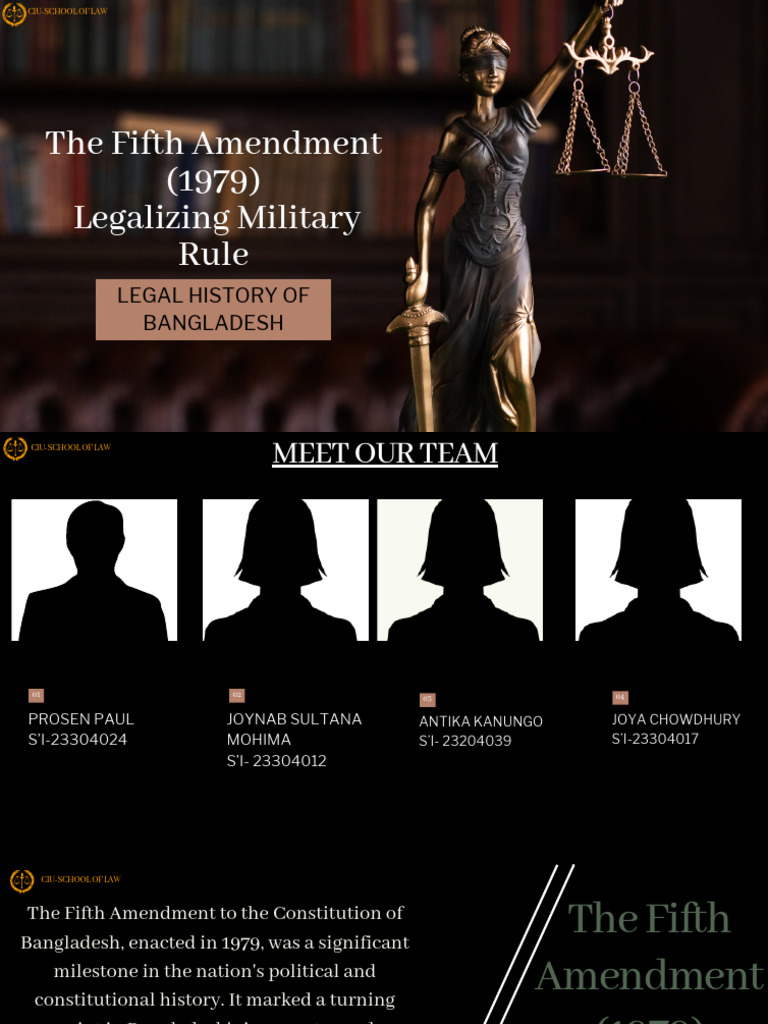 Fifth Amendment and Bangladesh's Legal History | PDF | Political ...