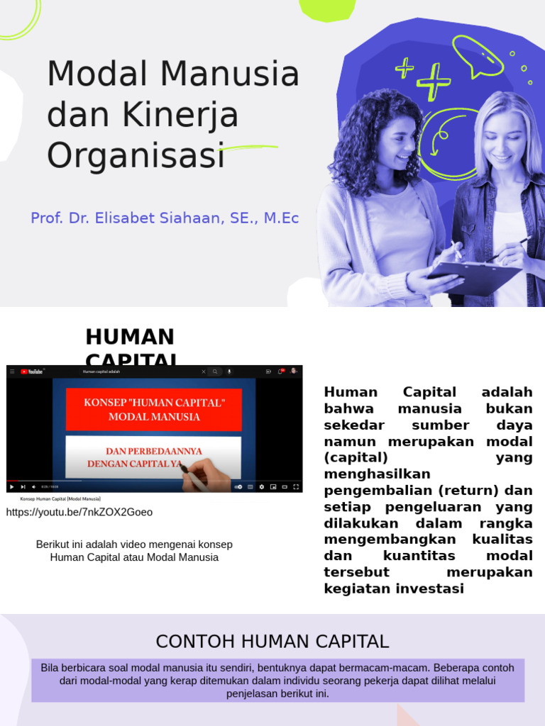 Modal Manusia Dan Kinerja Organisasi - HUMAN CAPITAL | PDF
