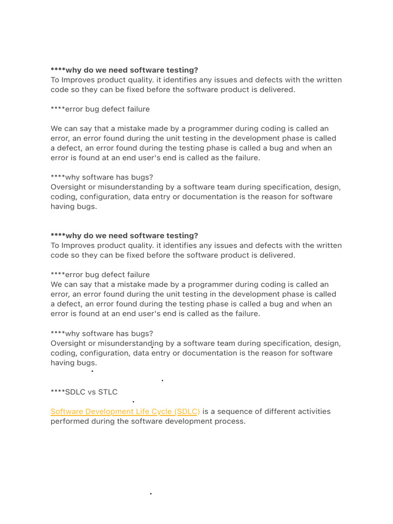 Why Do We Need Software Testing | PDF | Software Testing | Software Bug