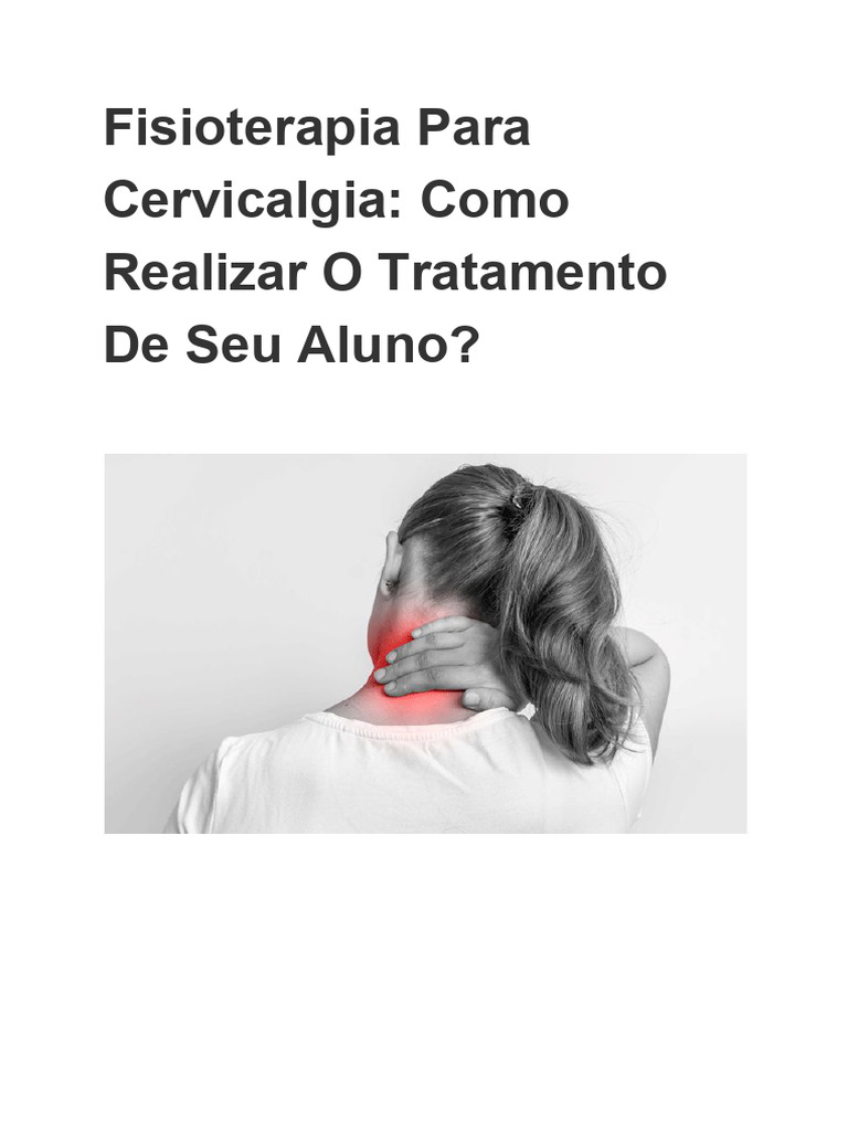Fisioterapia Eficaz Para Cervicalgia | PDF | Dor | Fisioterapia