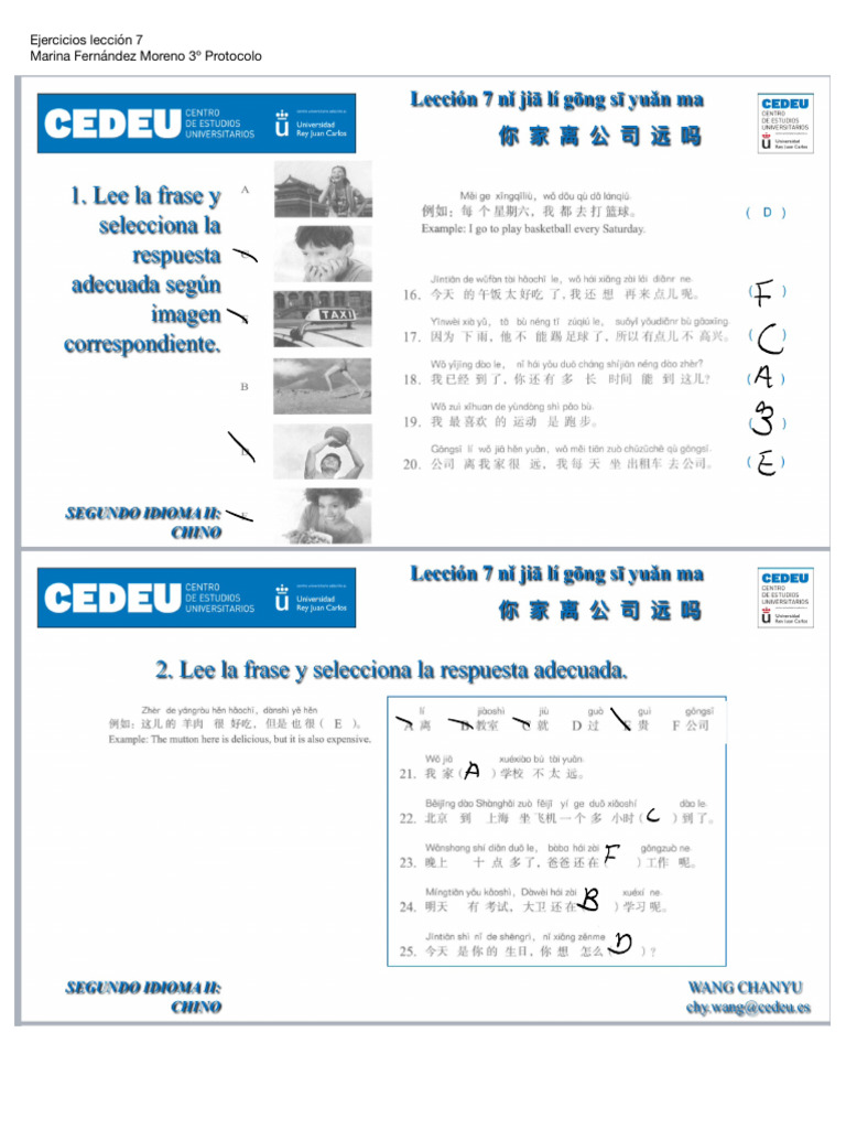 Ejercicios Lección 7 Protocolo 3º | PDF