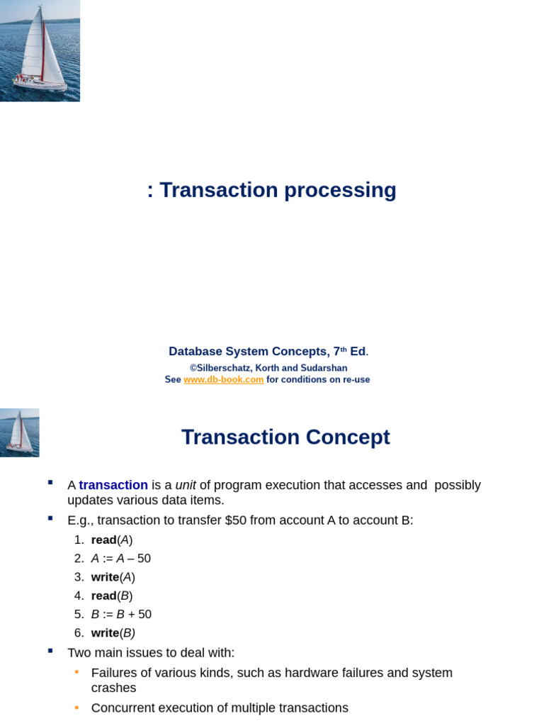 ) Transction Processing | PDF | Database Transaction | Concurrency (Computer Science)