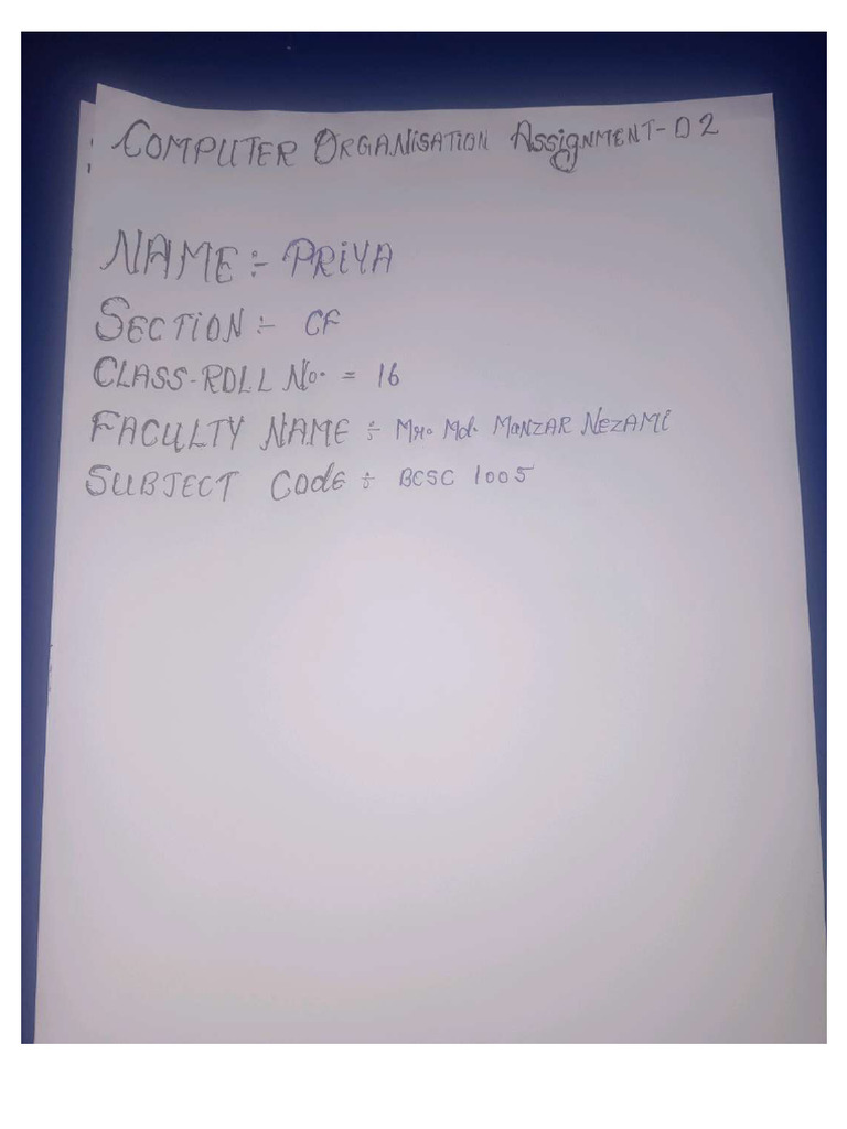 CO ASSIGNMENT 02 Compressed | PDF