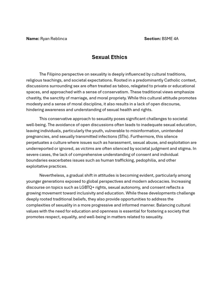 Sexual Ethics Pdf 5603