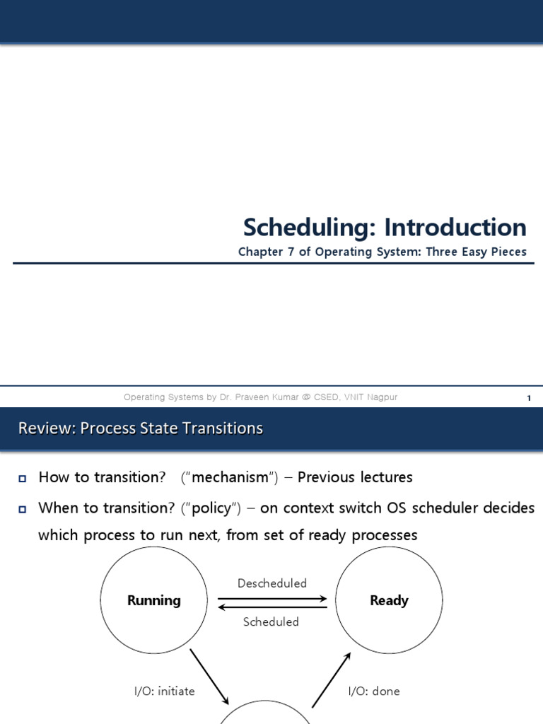 07.scheduling Introduction | PDF | Scheduling (Computing) | Operating System