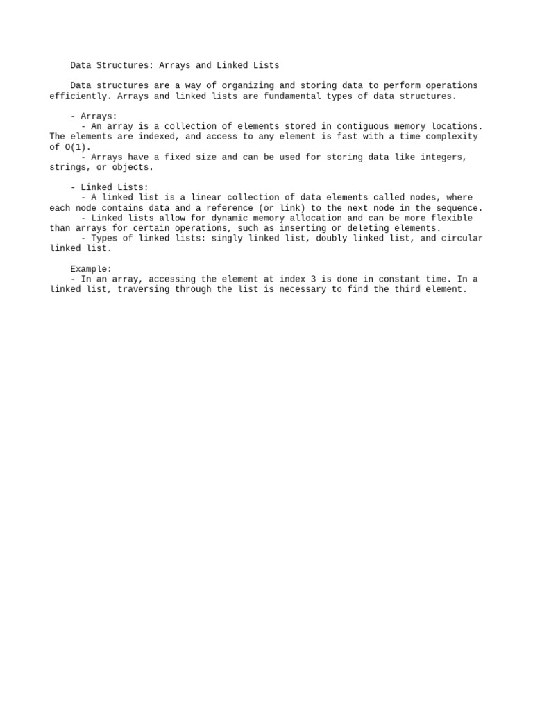 Data_Structures_Arrays_and_Linked_Lists | PDF Data_Structures_Arrays_and_Linked_Lists | PDF