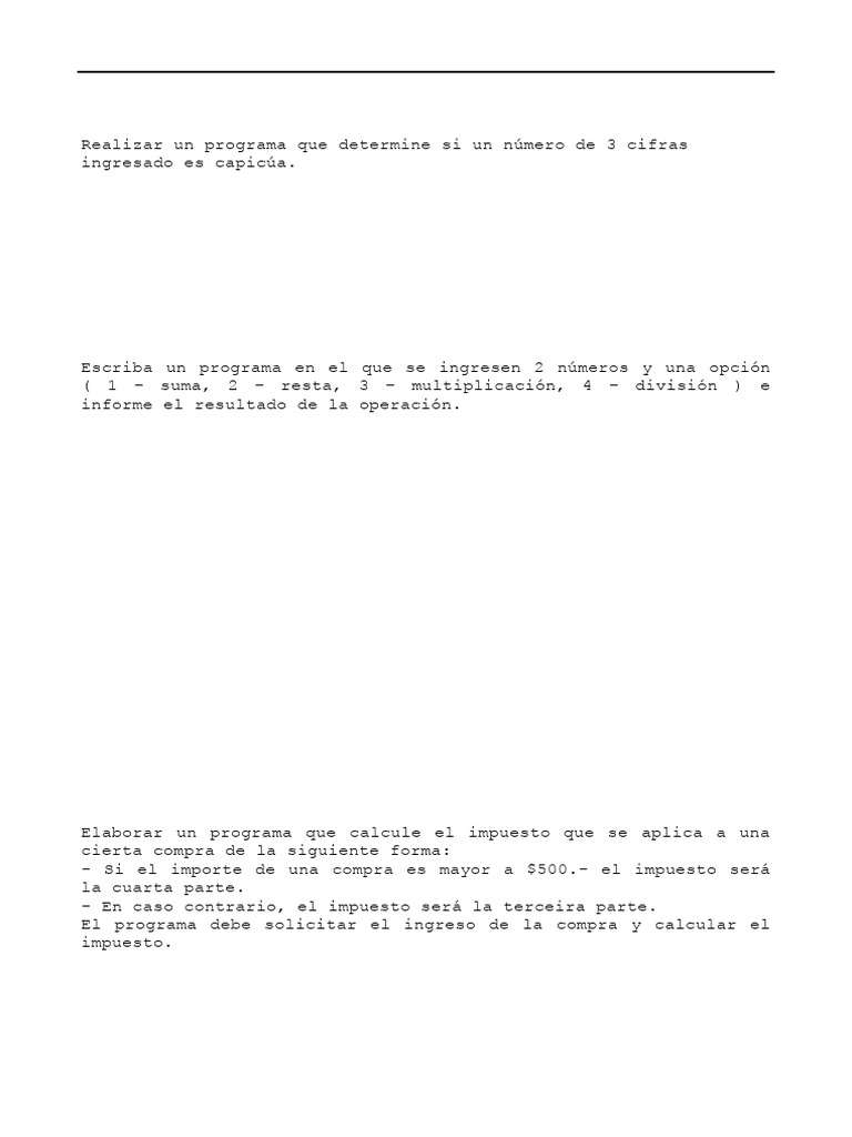 Ejercitacion Compu | PDF