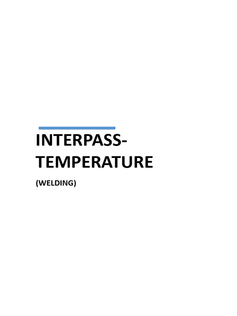 Interpass Temperature in Welding | PDF