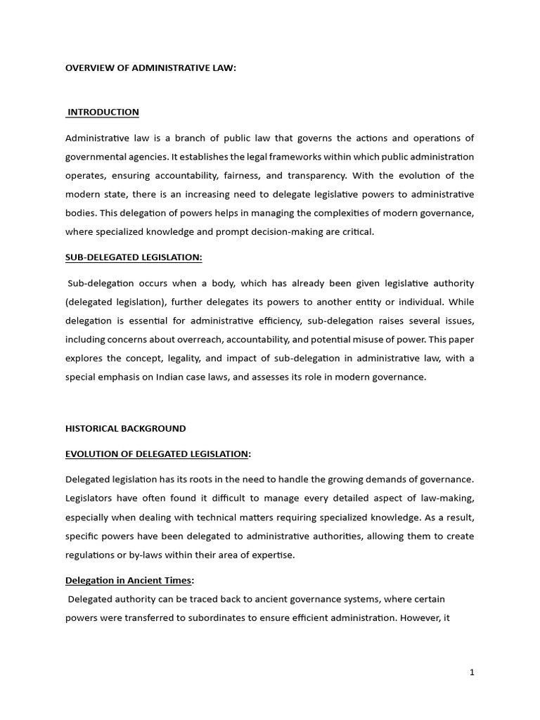 Notes Administrative Law | PDF | Administrative Law | Common Law