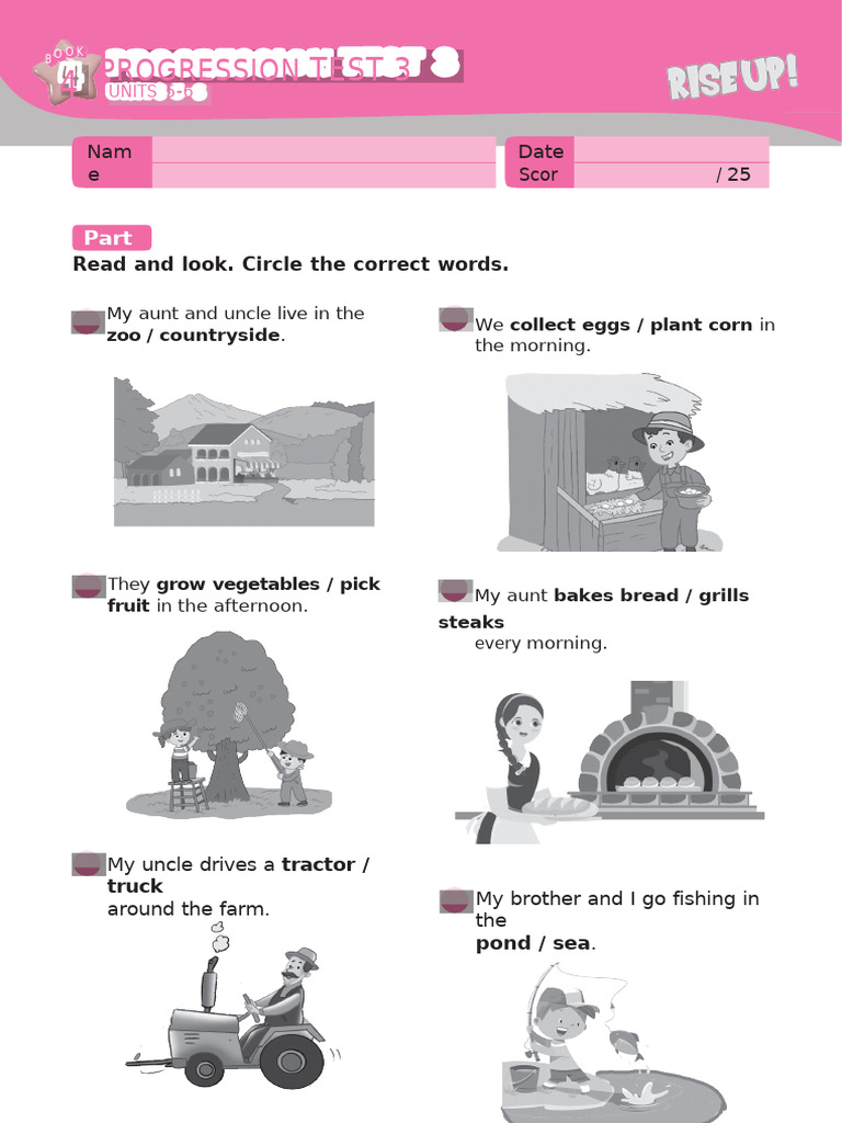 Rise Up! - Book 4 - Progression Test 3 | PDF