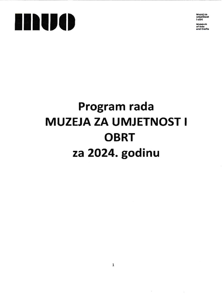 Program Rada MUO Za 2024. | PDF