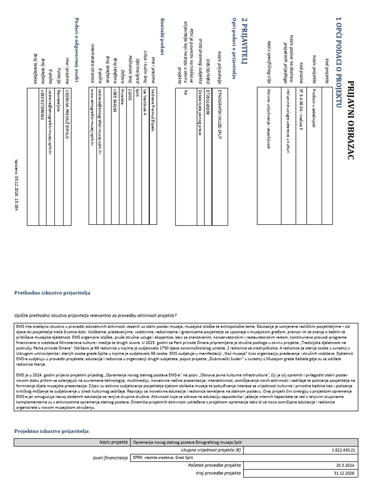 Obrazac A - Prošlost U Sadašnjosti | PDF