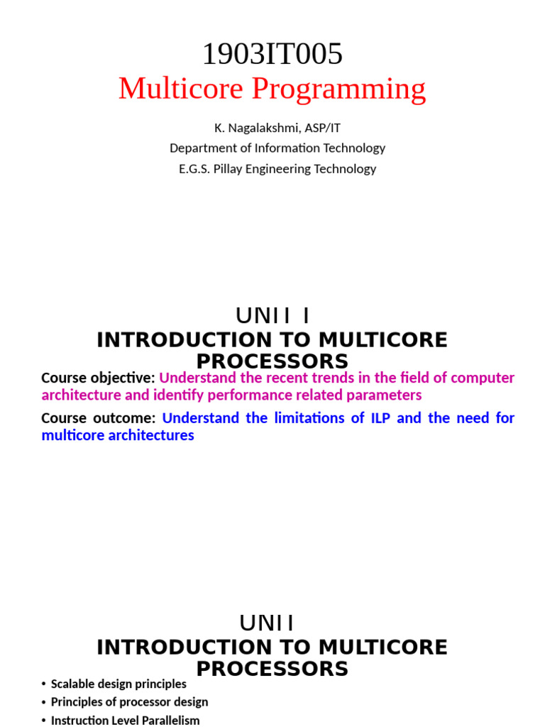 MCP ppt | PDF | Multi Core Processor | Central Processing Unit