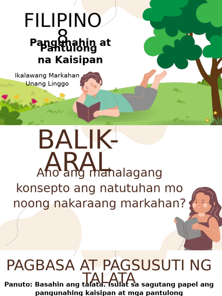 Filipino 8 Q2 W1 | PDF
