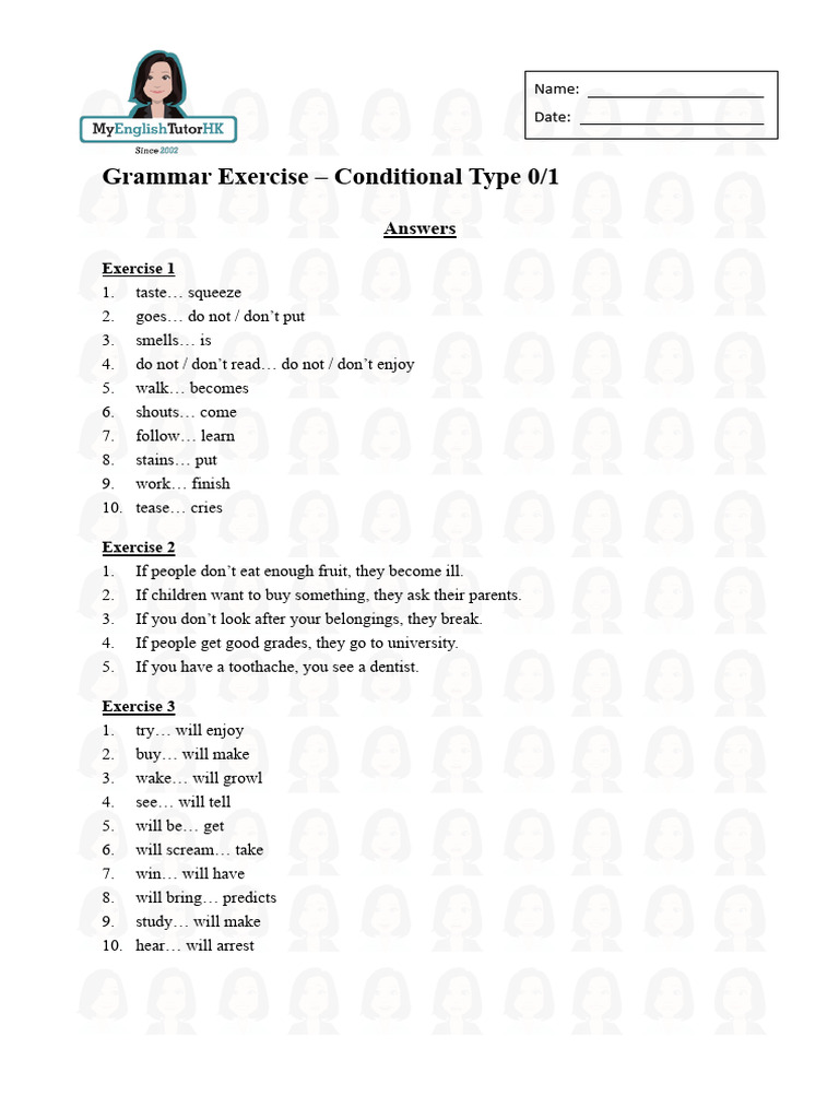 Mixed Conditional Ex 1 Ans | PDF