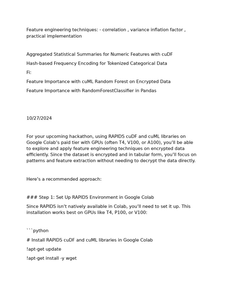 Feature Engineering Techniques | PDF | Mean | Encryption