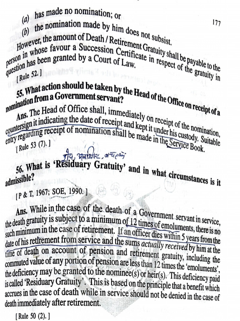 Residuary Gratuity | PDF