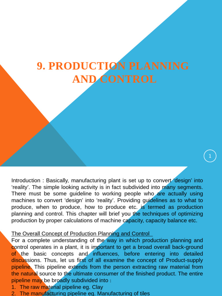 Chapter 9 - Production Planning and Control | PDF | Inventory | Economies