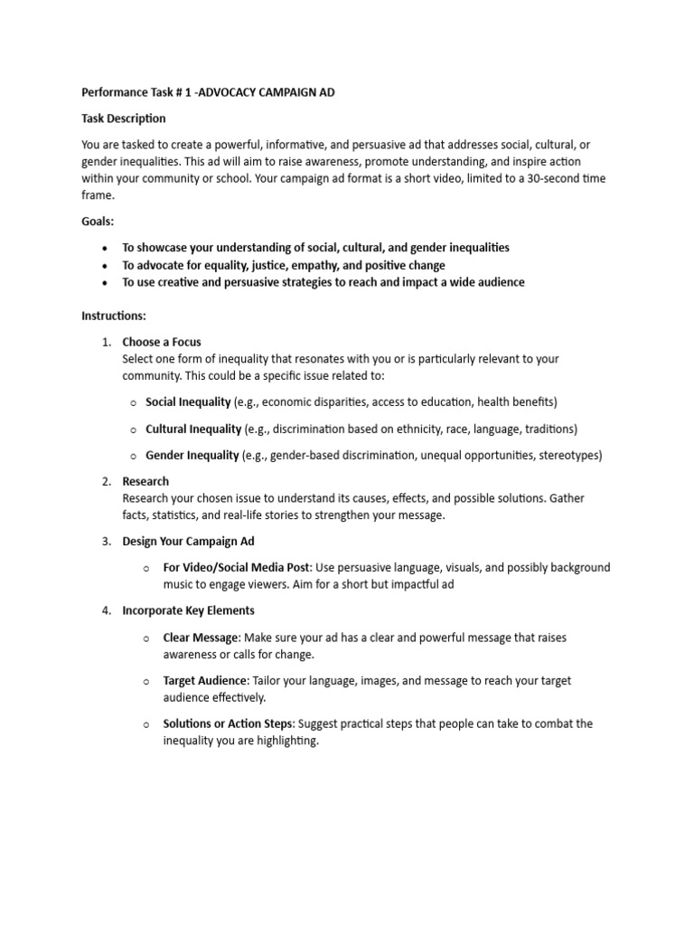 Performance-Task-1-Q2 | PDF | Gender Inequality | Gender Studies