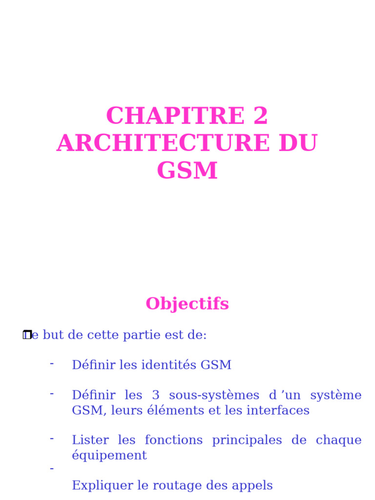 Chap 2 Architecture Du GSM | PDF | GSM | Électronique
