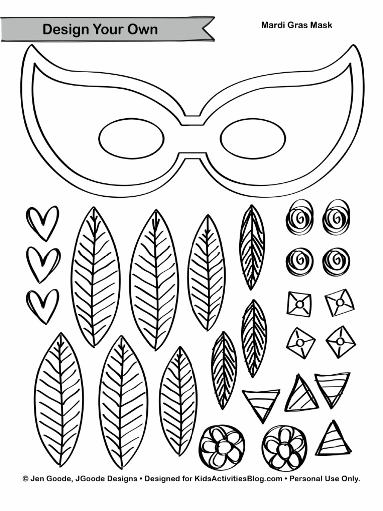 Design Your Own Mardi Gras Mask | PDF