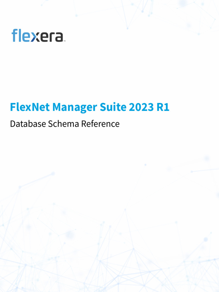 FlexNet Manager Suite 2023 R1 Schema | PDF | Databases | Data Model