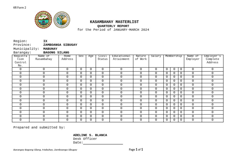 Kasambahay Form 2 | PDF