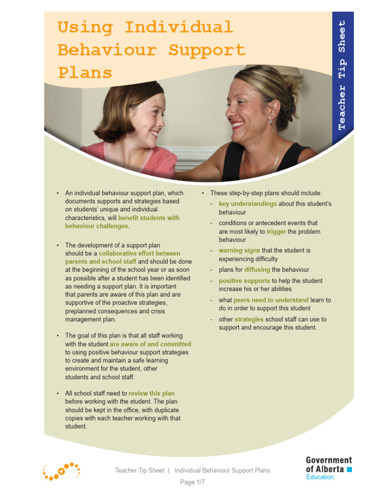 Using Individual Behaviour Support Plans | PDF | Behavior | Psychology