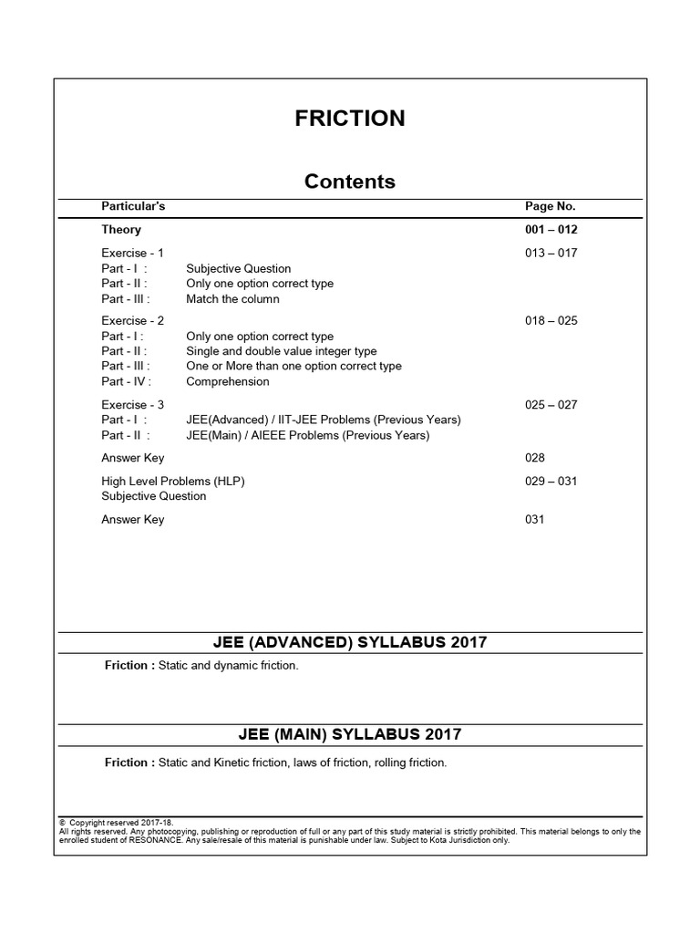 5. Friction e | PDF | Force | Friction