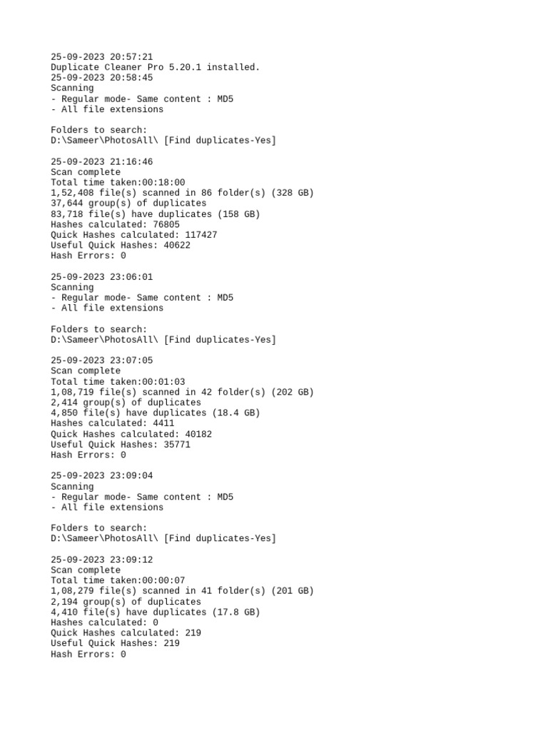 Duplicate Cleaner Log File | PDF | Computer File | Computing